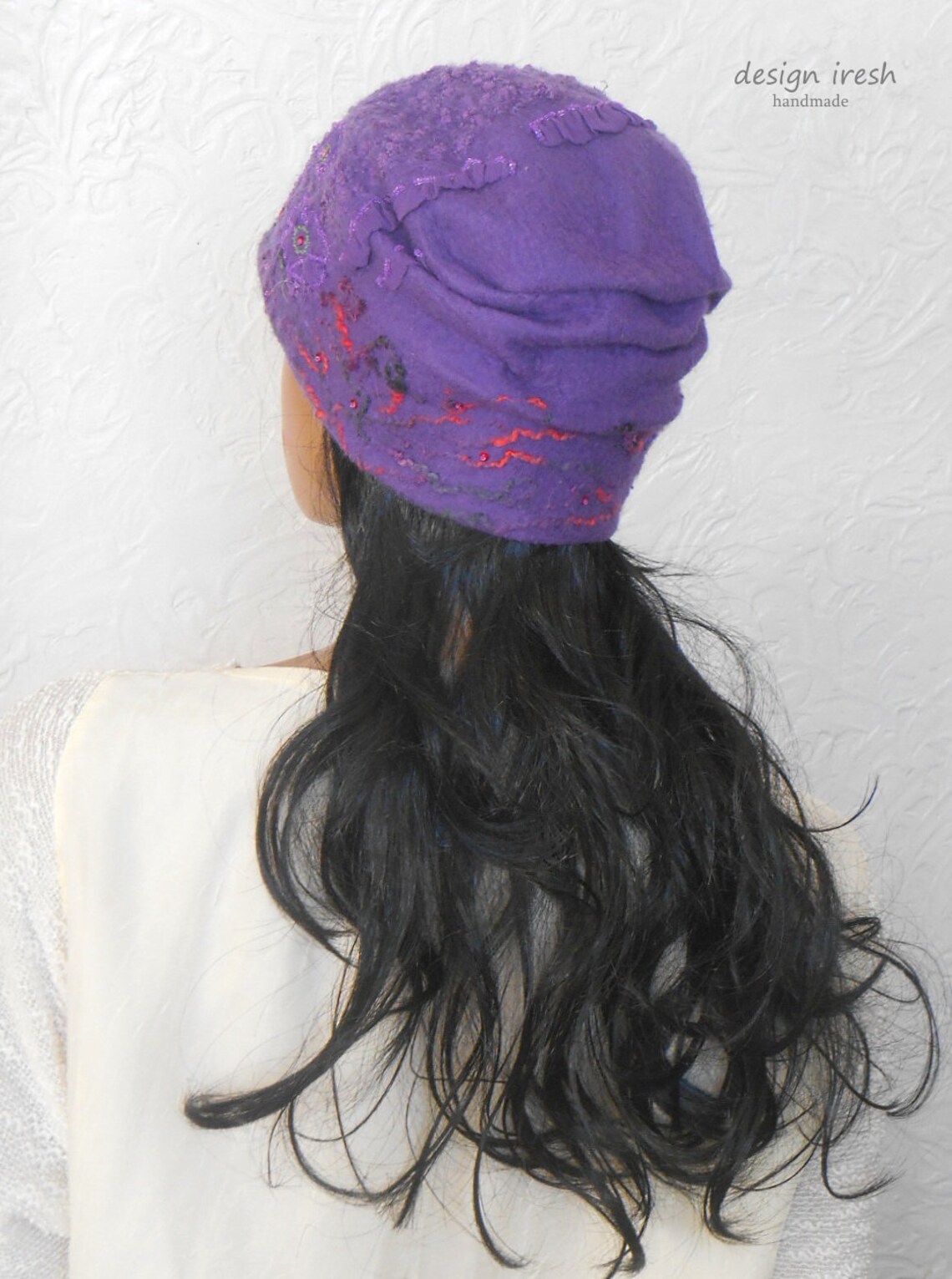 Purple Winter Hat Violet Beanie Women's Felted Hat | Etsy