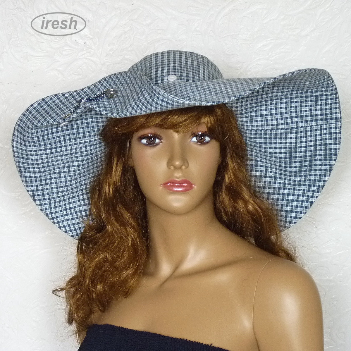 Women Summer Hat Blue Sun Hat Wide-brimmed Hat Cotton Hat - Etsy