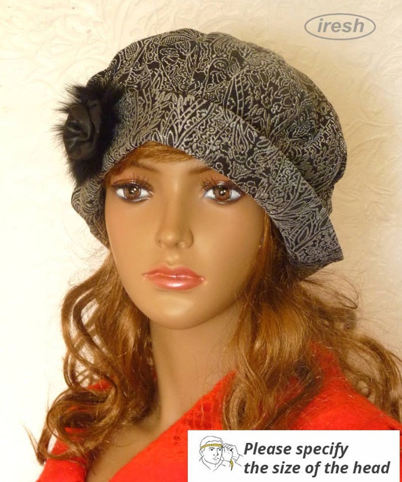 Boina gris de mujer Gorro de invierno de mujer Gorro cálido - Etsy España