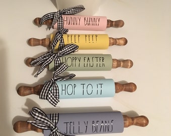 Mini Rolling Pins Farmhouse Decor Set of 2 | Etsy