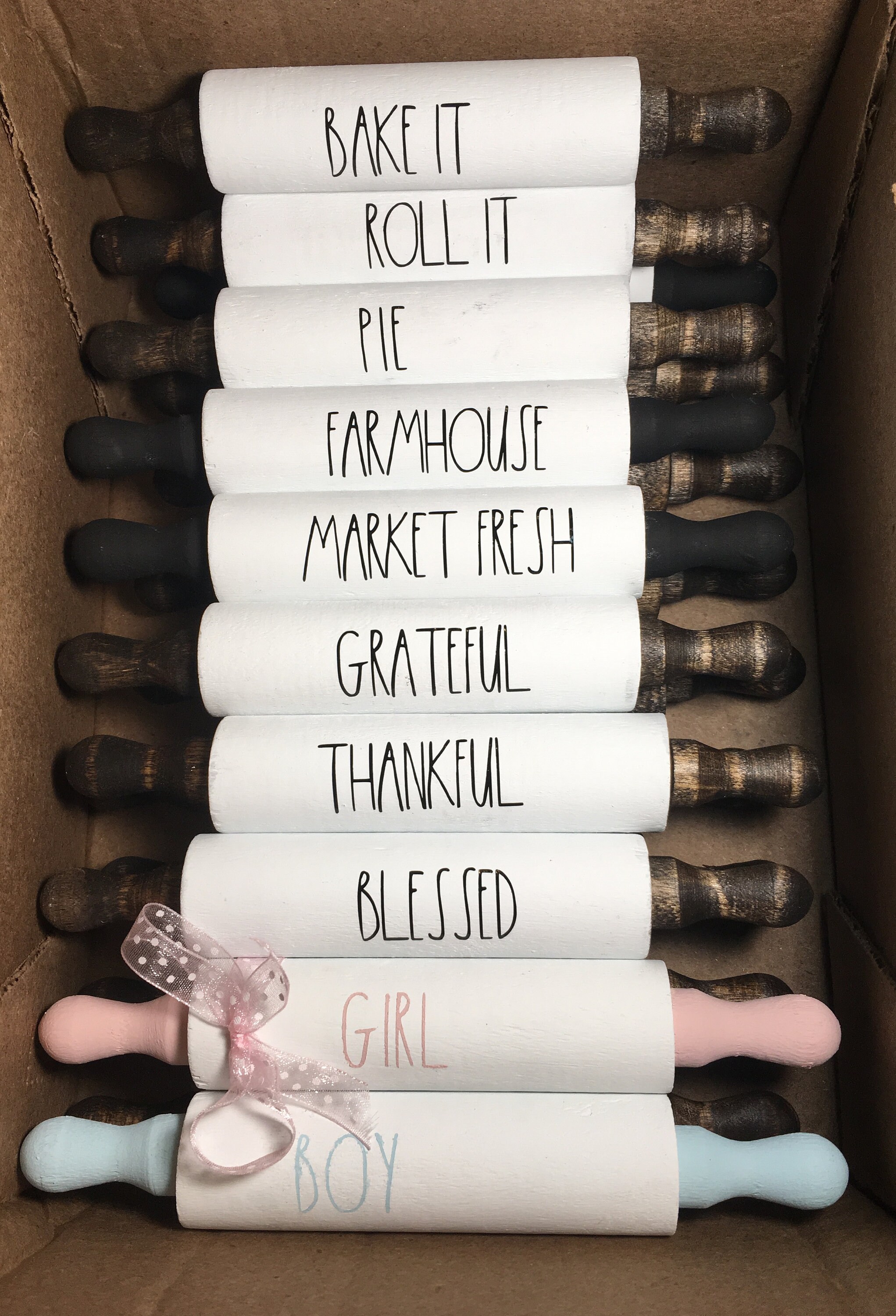 Mini Rolling Pins Farmhouse Decor Set of 2 | Etsy