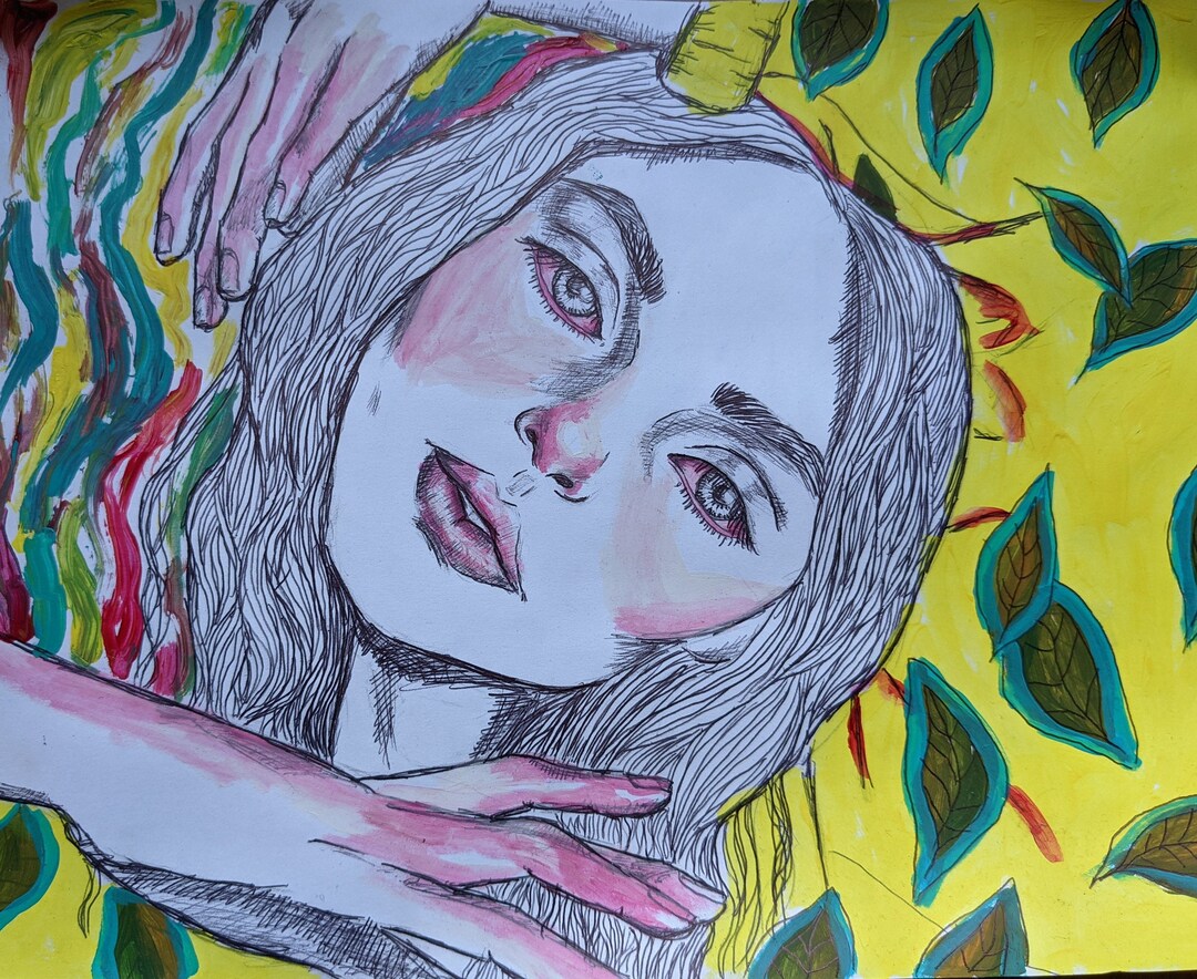 Swirly Girl-digital Print - Etsy