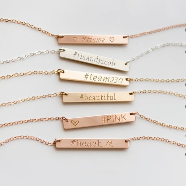 Hashtag Necklace - Etsy