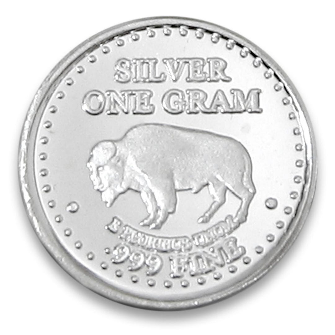 1 Gram Silver Buffalo American Great Plains Bison 0.999 Fine LIMITED ...