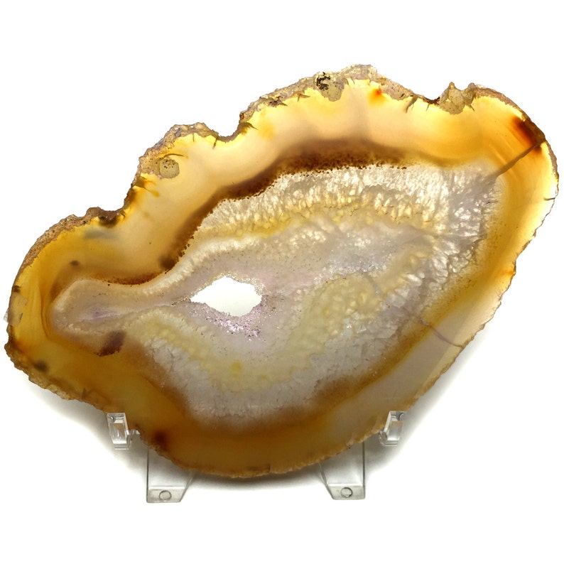 Large Natural Agate Slice Geode Polished Crystal Quartz Randomly ...