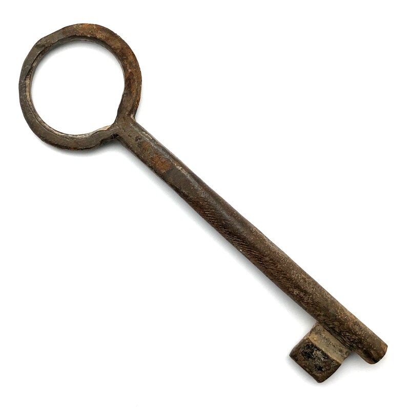 One LARGE Vintage Skeleton Key Old Rusty Iron Antique Prison | Etsy