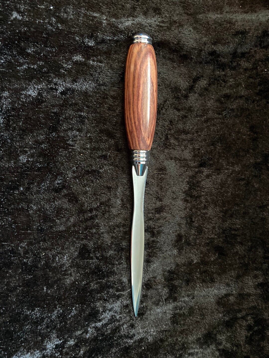 Handturned Wooden Handle Letter Opener King Wood Chrome Blade - Etsy UK