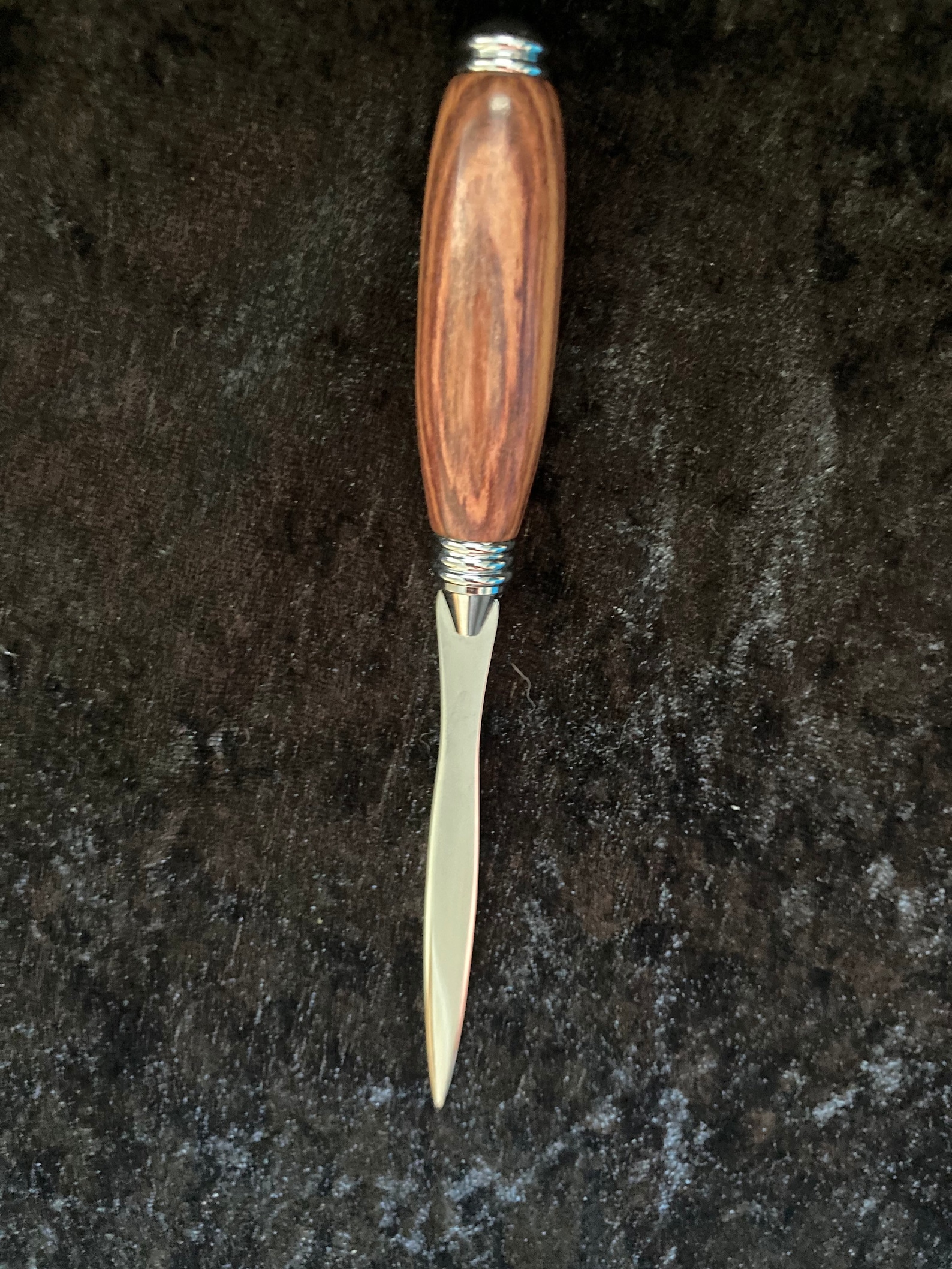 Handturned Wooden Handle Letter Opener King Wood Chrome Blade - Etsy UK