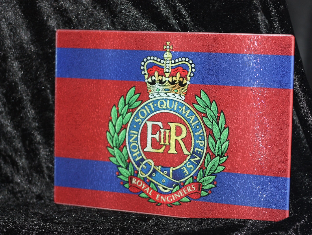Royal Engineers Glass Chopping Board: Military Gift - Etsy
