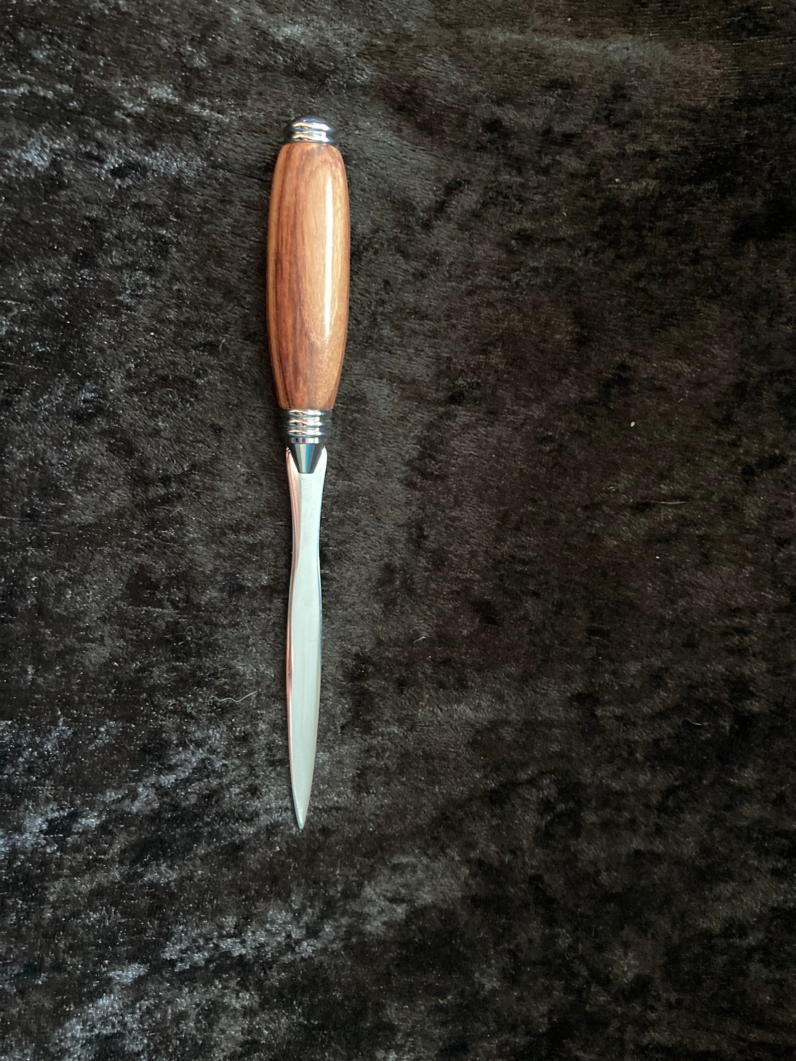 Handturned Wooden Handle Letter Opener King Wood Chrome Blade - Etsy UK