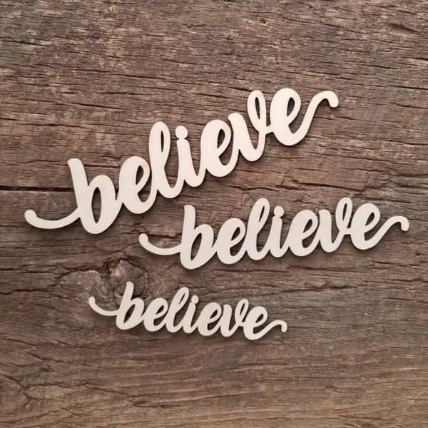 The Word Believe - Etsy