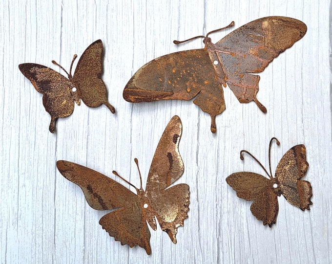 Rusty Rustic Butterfly Shapes for Signs, Garden Decor, Wreaths or ? Set ...