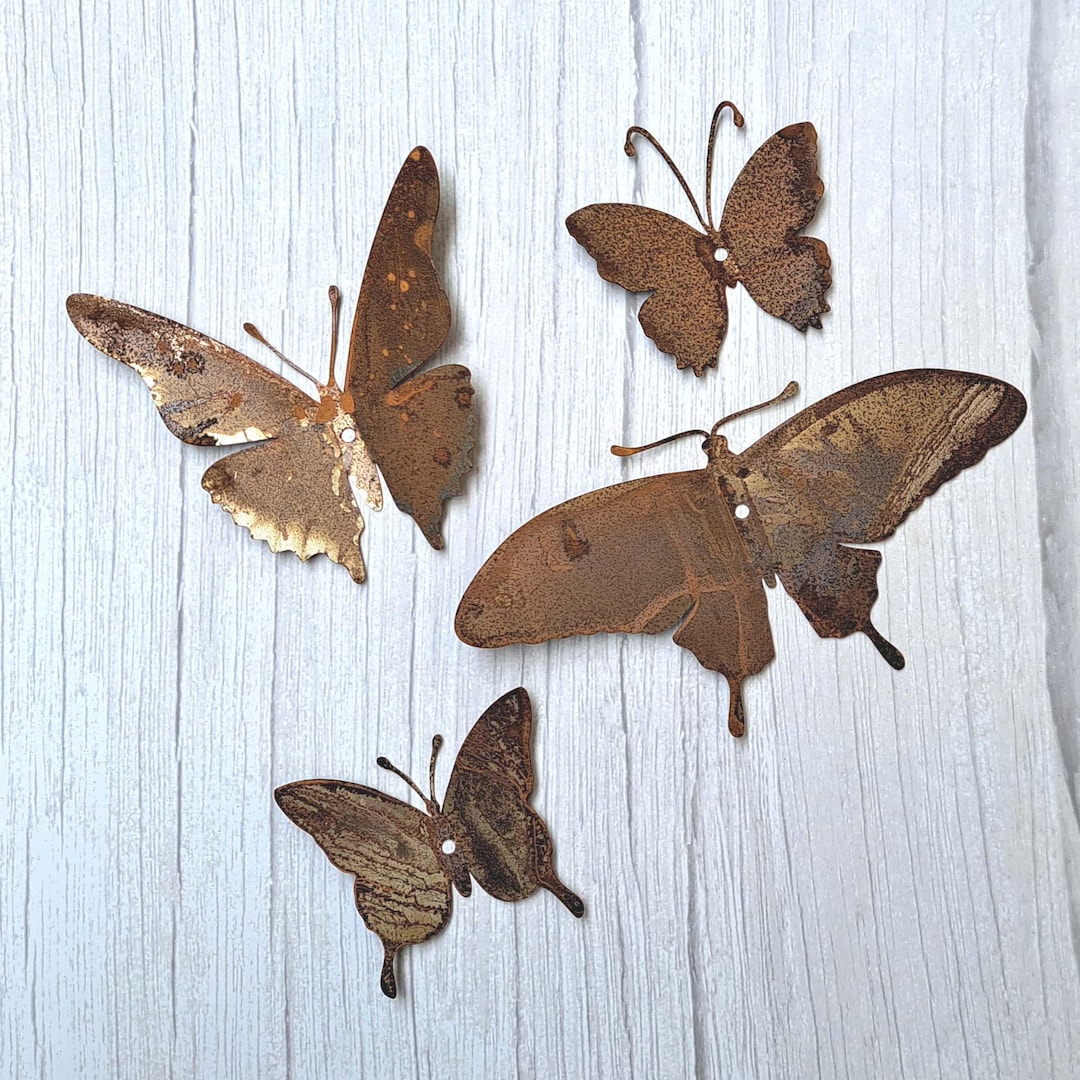 Rusty Rustic Butterfly Shapes for Signs, Garden Decor, Wreaths or Set 1 ...