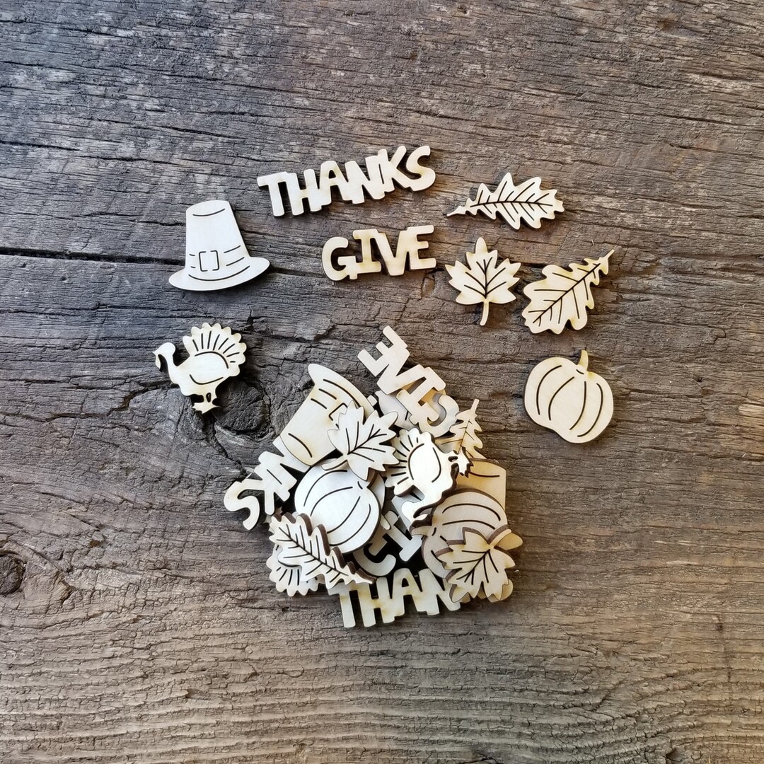 Wood Laser Cut "thanksgiving Minis" Assorted Cutouts - 1/8" Thick - NEW ...