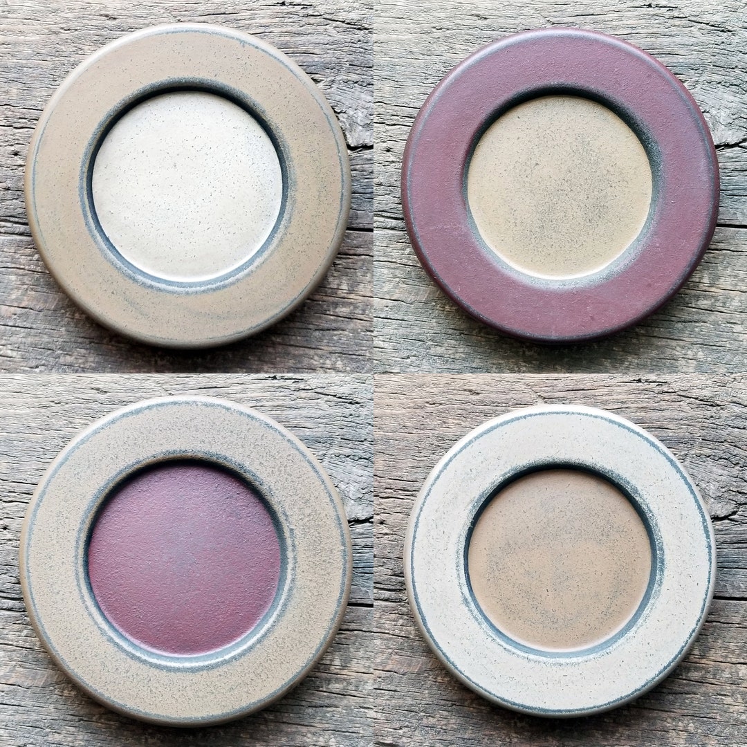 Rustic Primitive Cabin Wood-look Resin Plates - 5 3/4" - 4 Different ...