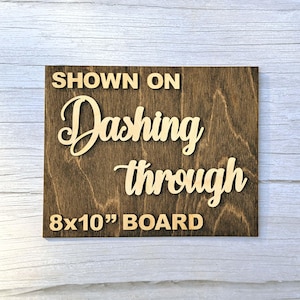 Nice "dashing Through the Snow" 1/8" Thick Wood Laser Cutout Words - A ...