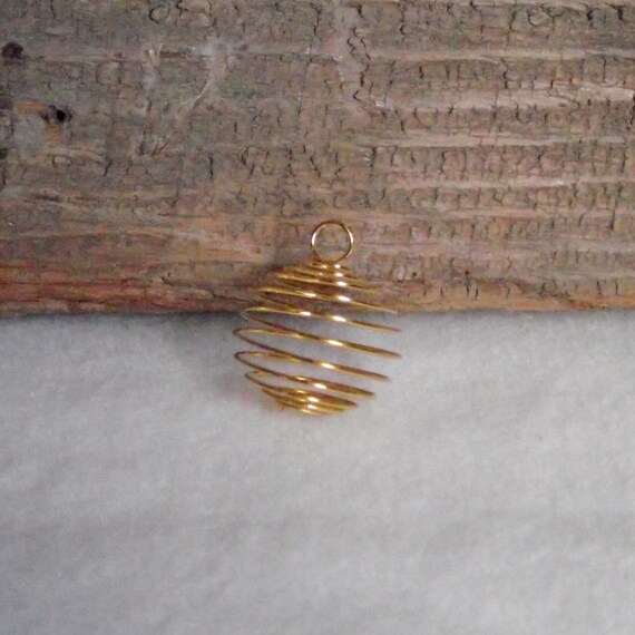 Package of 3 Large Gold Wire Spiral Cages to Make Your Own - Etsy
