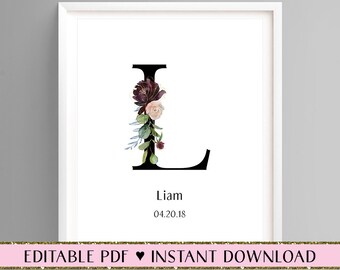 Letter l wall art | Etsy