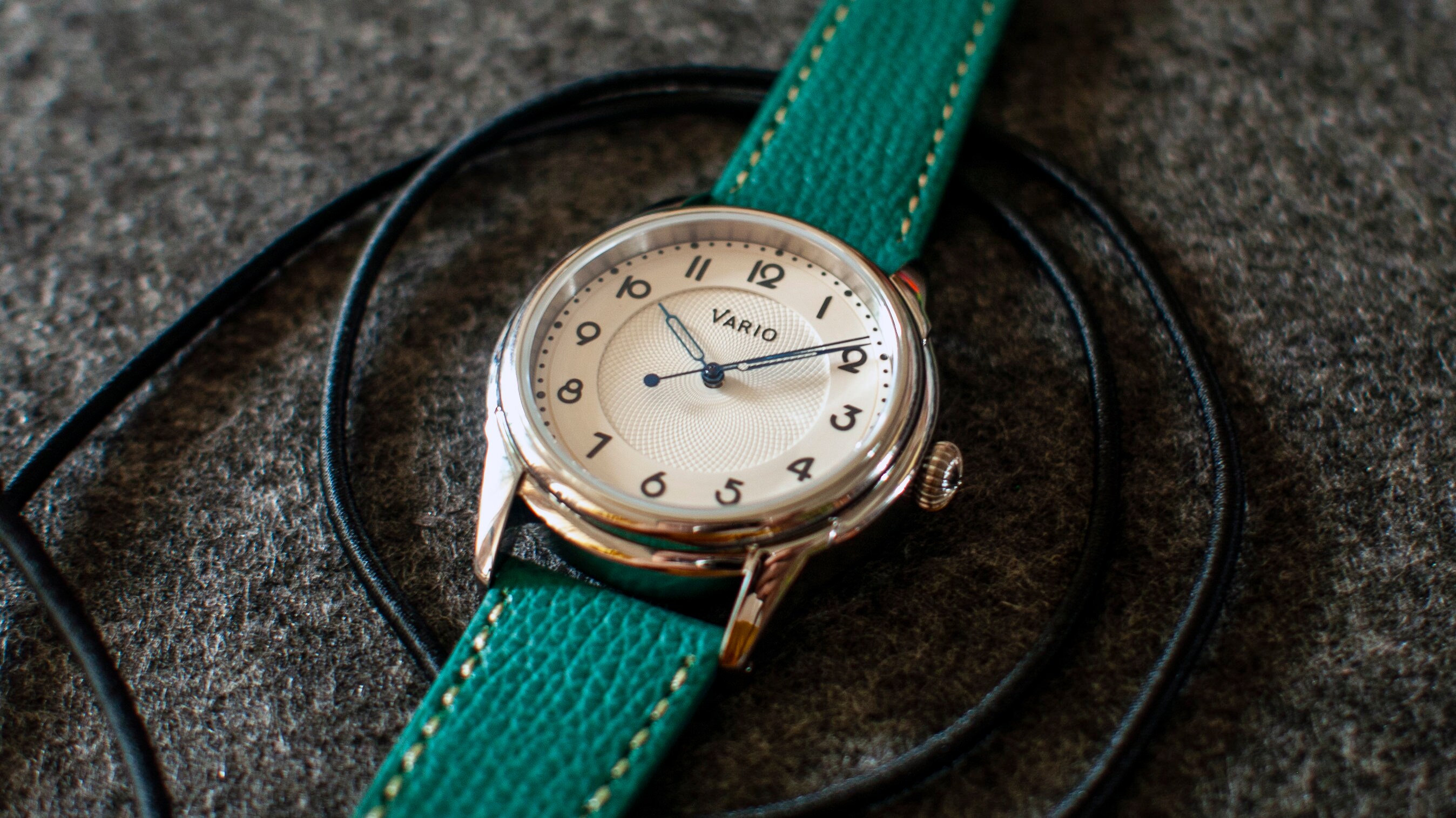 Vintage Epsom Italian Leather Forest Green Watch Strap With - Etsy