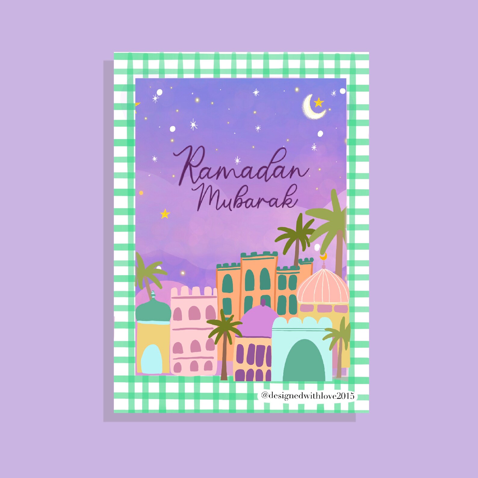 Pack of 4 Ramadan Mubarak Greeting Card - Etsy