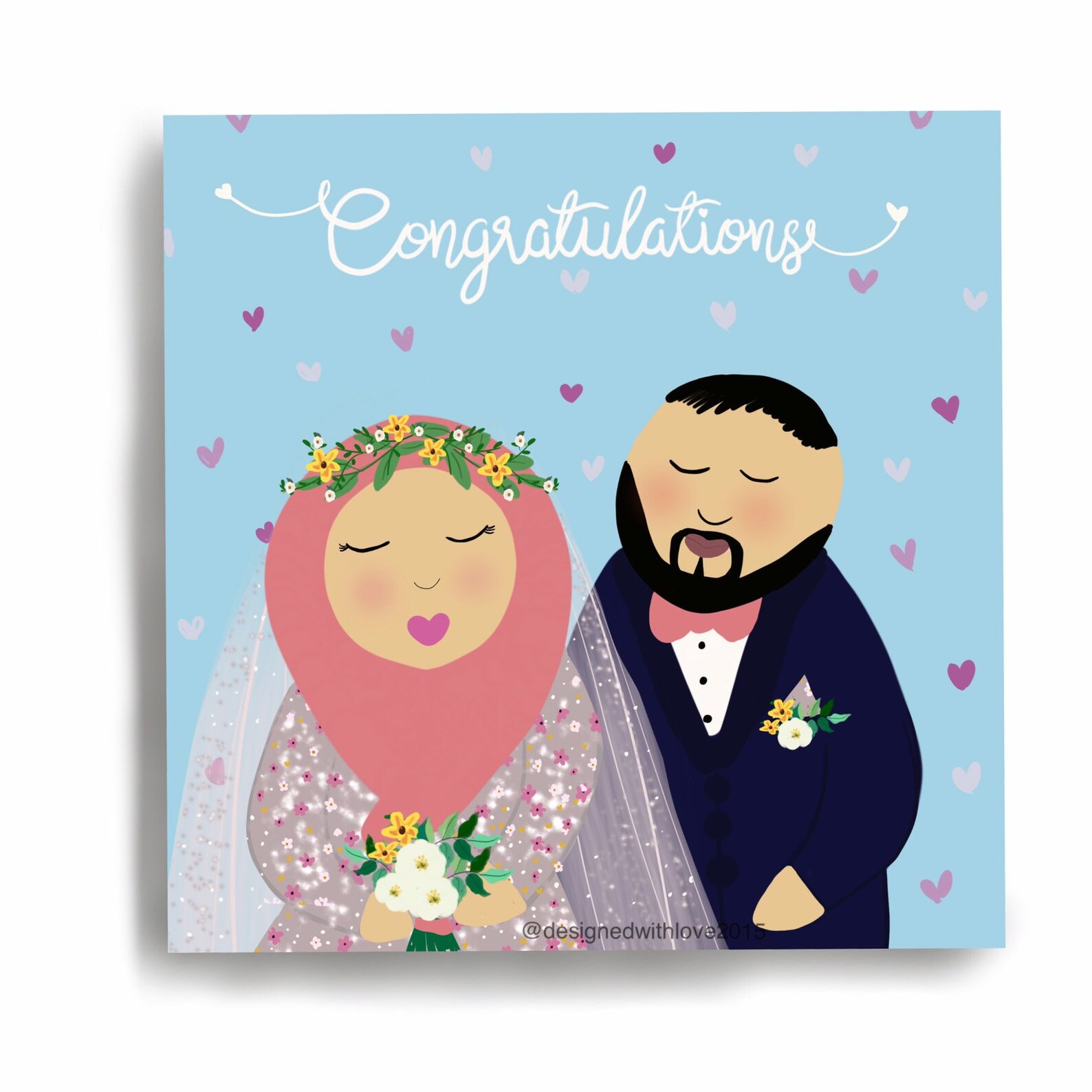 Congratulations Islamic Wedding Card - Etsy