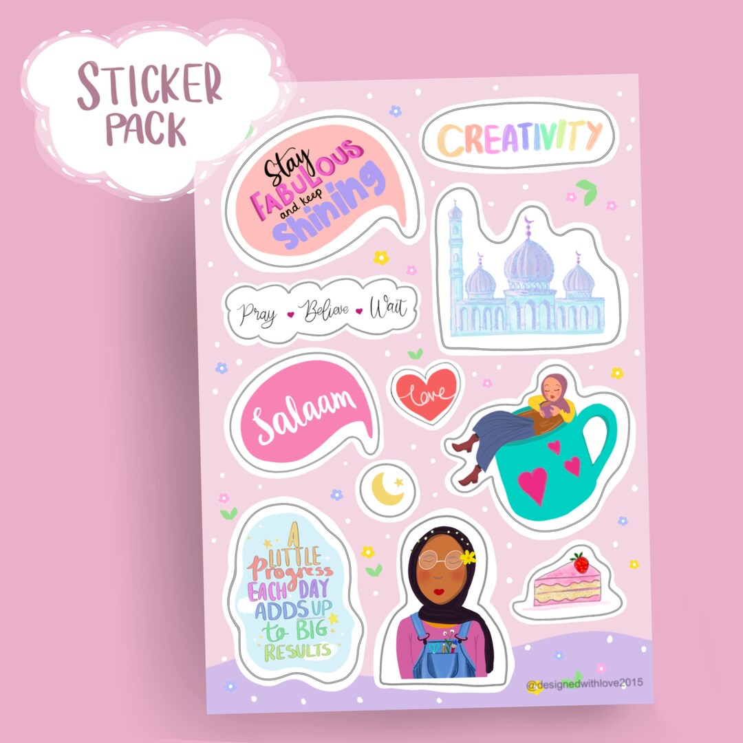 Islamic Sticker Sheets Motivational Cute Images Sticker - Etsy