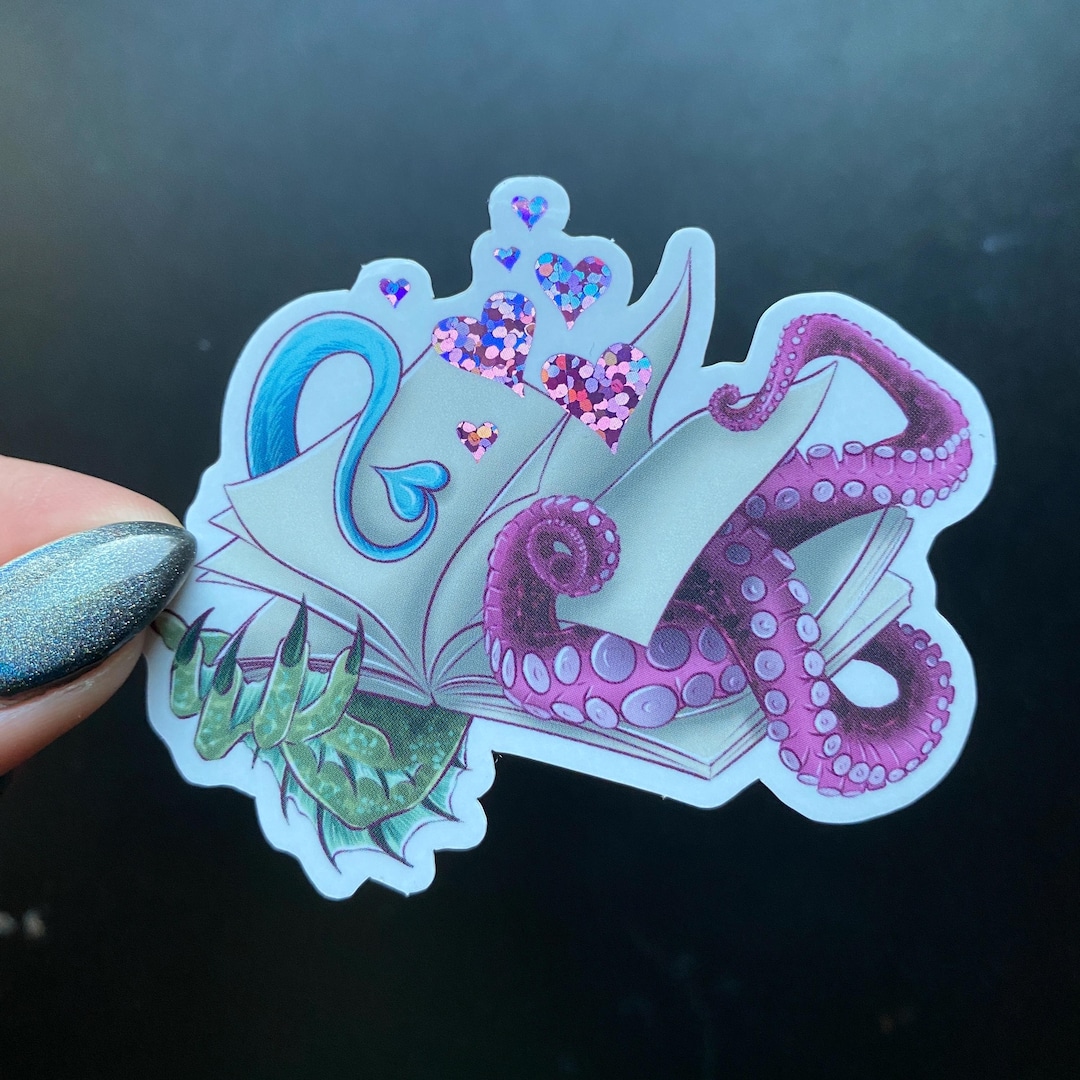 Monster Romance Book Glitter Sticker - Etsy