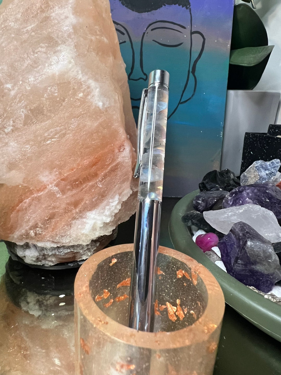 Personalized Crystal Pen: Rose Quartz, Amethyst, Peridot - Refillable ...