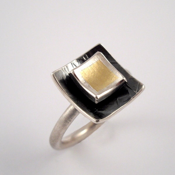 Mixed Metal Rings - Etsy