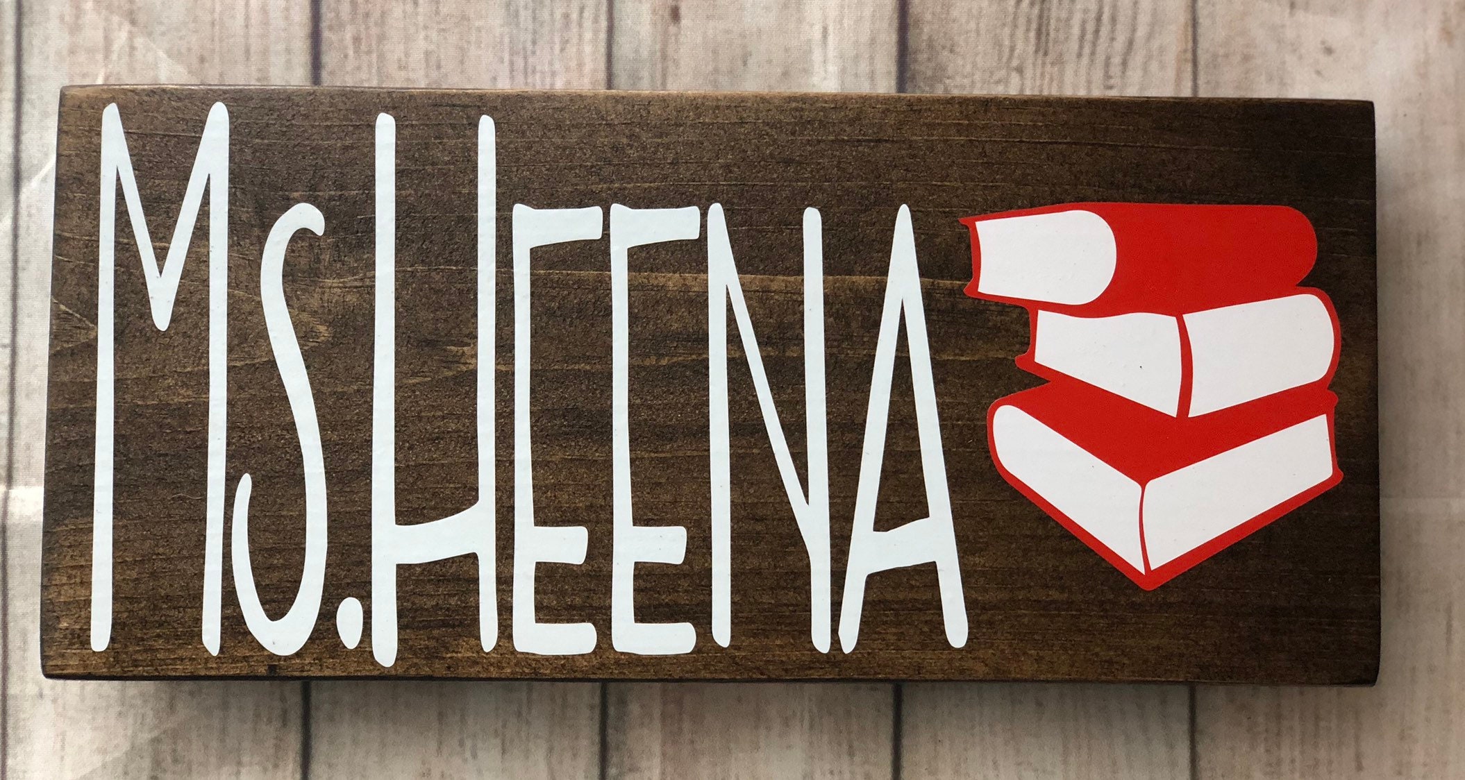 Media Specialist Gift Librarian Gift Teacher Name Sign - Etsy