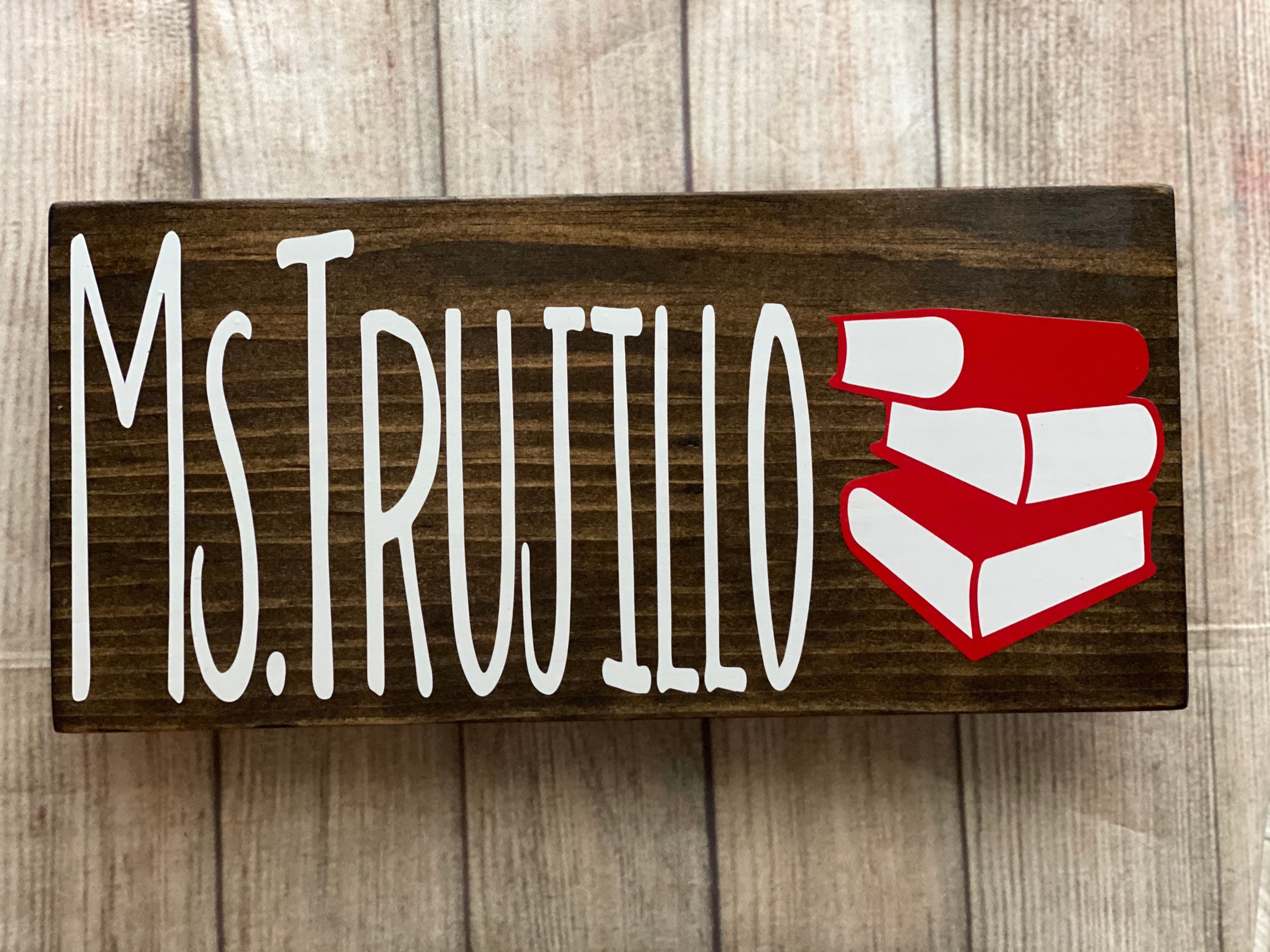 Media Specialist Gift Librarian Gift Teacher Name Sign - Etsy