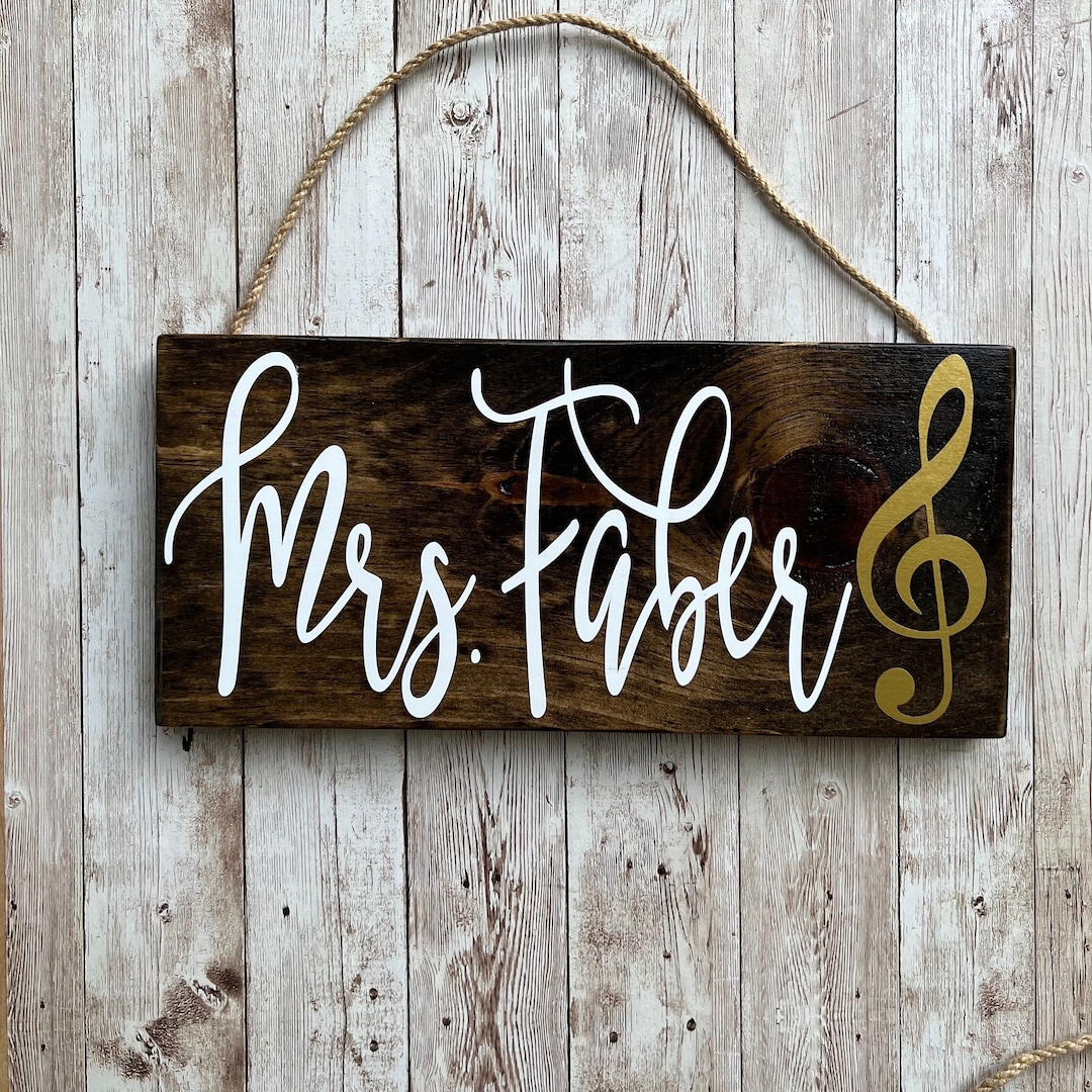 Personalized Chorus & Band Teacher Name Sign – Unique Music Educator ...