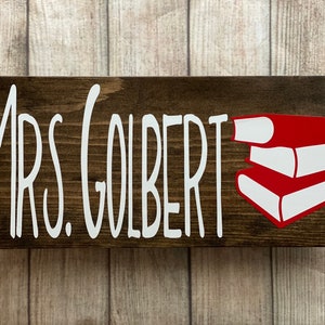 Media Specialist Gift Librarian Gift Teacher Name Sign - Etsy