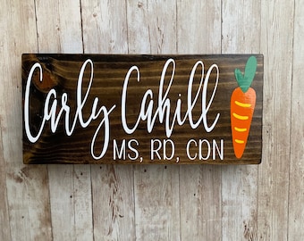 Registered Dietitian Nutritionist Name Signs - Etsy