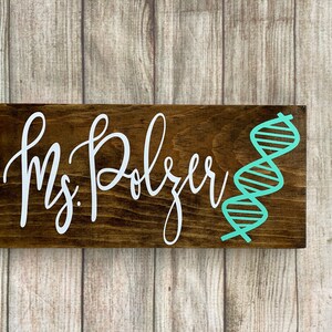 Personalized Biology Teacher Desk Sign – Unique Graduation Gift for ...