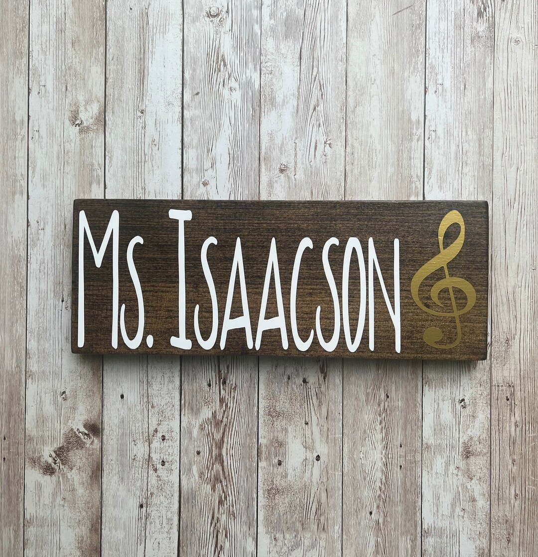 Personalized Music Teacher Name Sign – Unique Gift for Band and Chorus ...