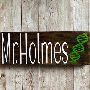 Personalized Biology Teacher Desk Sign – Unique Graduation Gift for ...