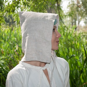 Medieval Coif Viking Coif Norse Head Covering Medieval Headdress Linen ...