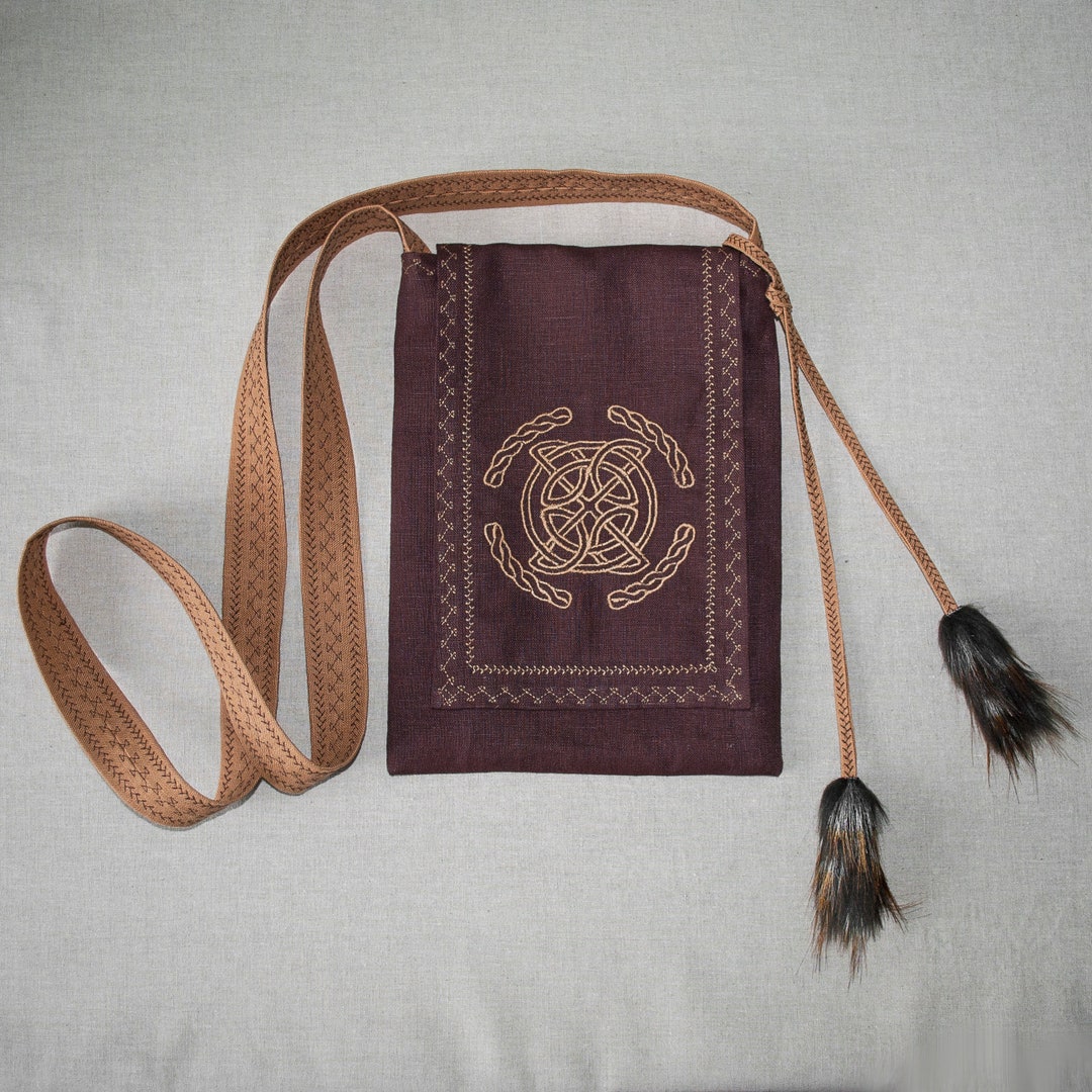 Medieval Bag Linen LARP Bag Renfaire Pouch Middle Ages Textile Purse ...