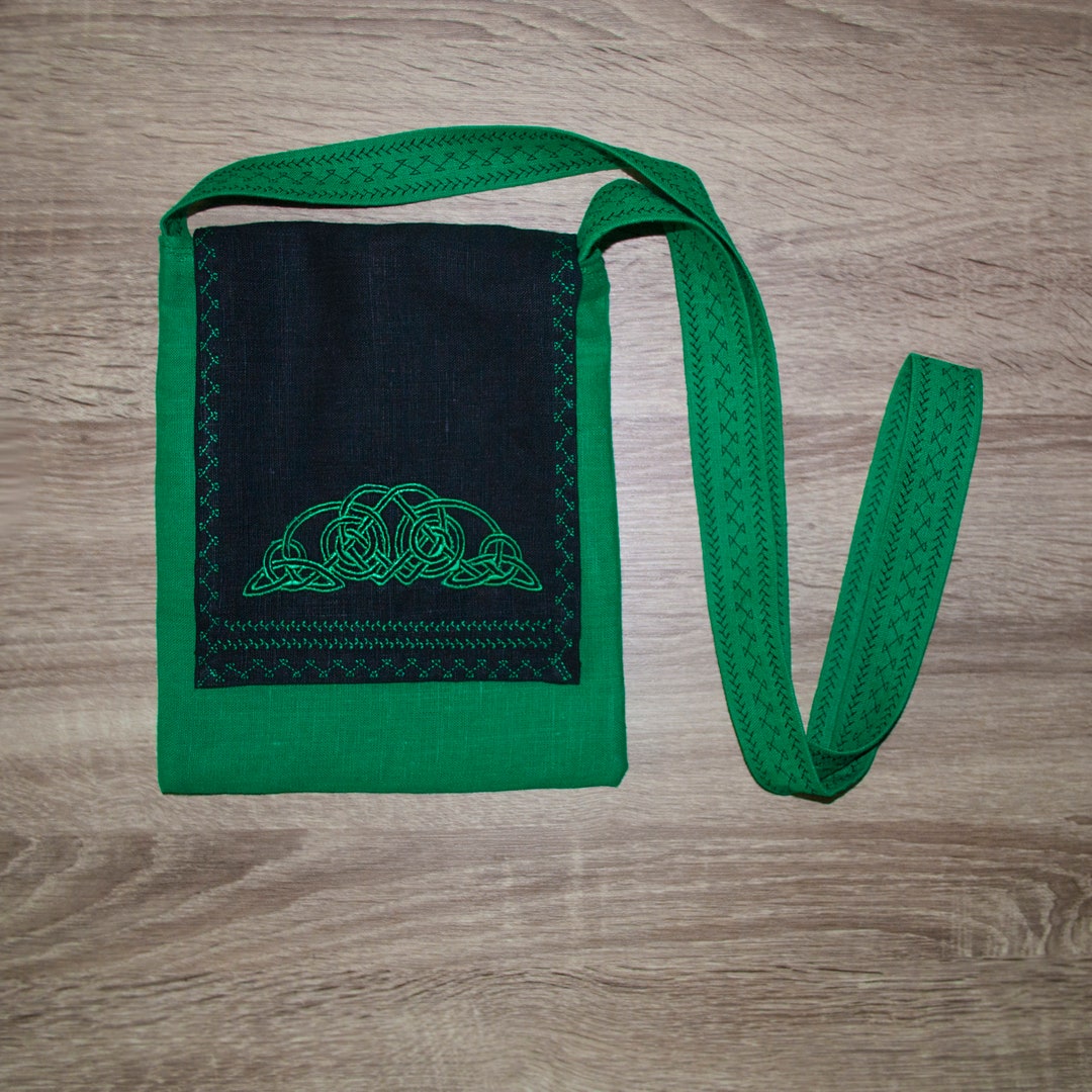 LARP Bag Linen Medieval Bag Celtic Pouch Renfaire Purse Norse Medieval ...