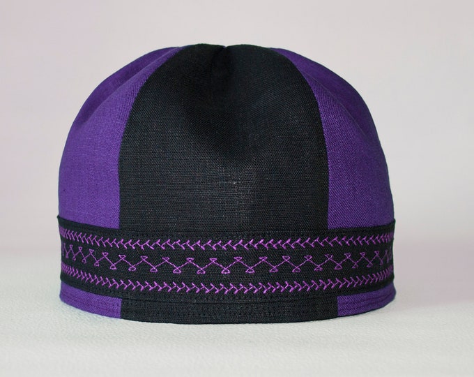 LARP Hat Linen Medieval Hat Ren Faire Headpiece Middle Ages Cap Viking ...