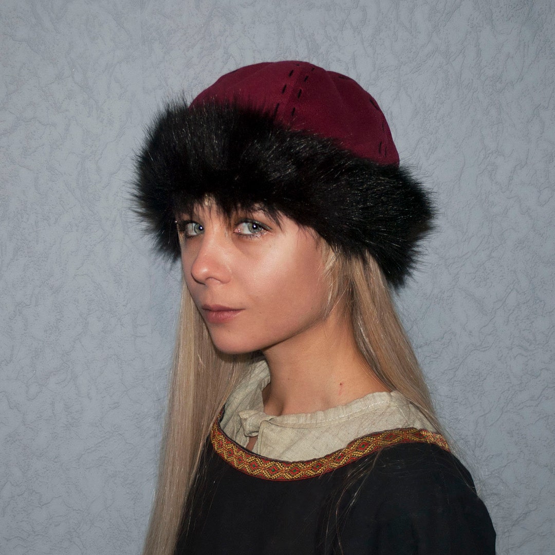 Renfaire Hat Warm LARP Viking Medieval Cap Made According Birka ...
