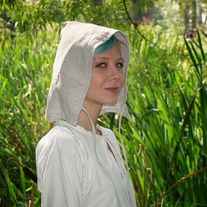 Medieval Coif Viking Coif Norse Head Covering Medieval Headdress Linen ...