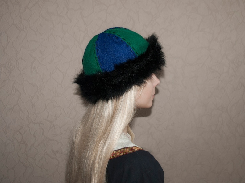 Early Medieval Woolen Hat for LARP Renfaire Viking Costume Made (head ...