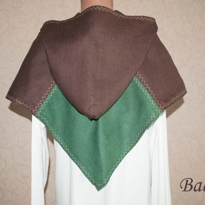 LARP Hood Linen Medieval Hood Early Medieval Viking Hood Made According ...