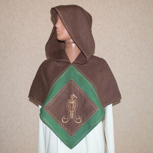 LARP Hood Linen Medieval Hood Early Medieval Viking Hood Made According ...