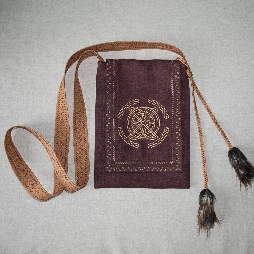 Medieval Linen Bag – LARP Renfaire Middle Ages Pouch Textile Viking ...