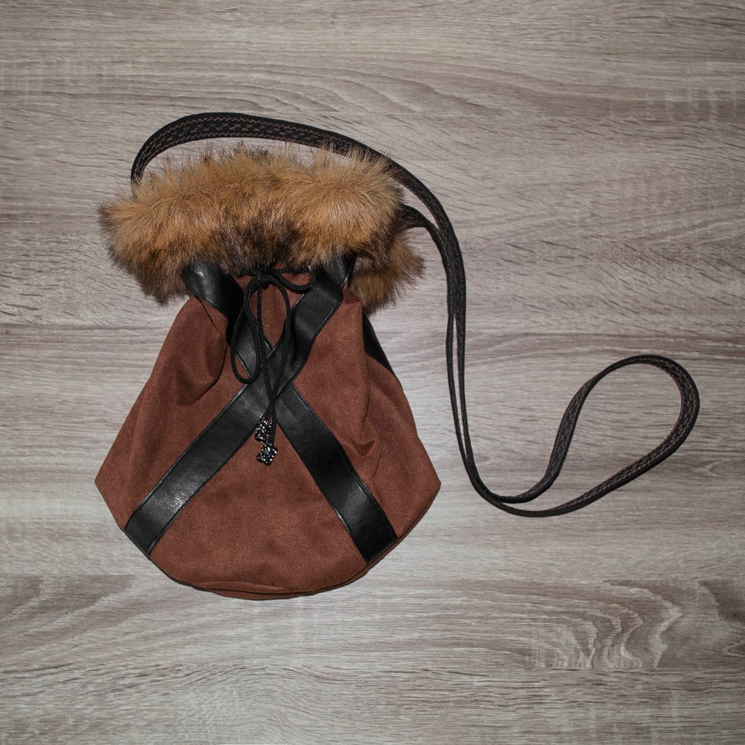 LARP Bag Renfaire Pouch Barbarian Style Baggy Bag Fantasy Bag ...
