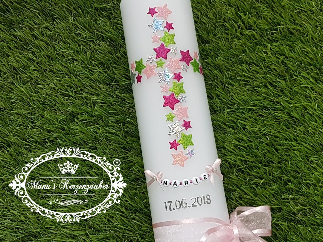 Christening Candle Cross With Asterisk the ORIGINAL© - Etsy