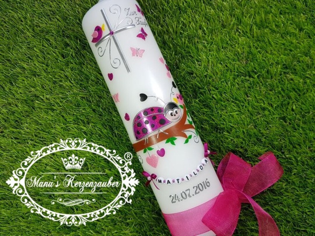 Baptismal Candle Ladybug on AST the Original - Etsy